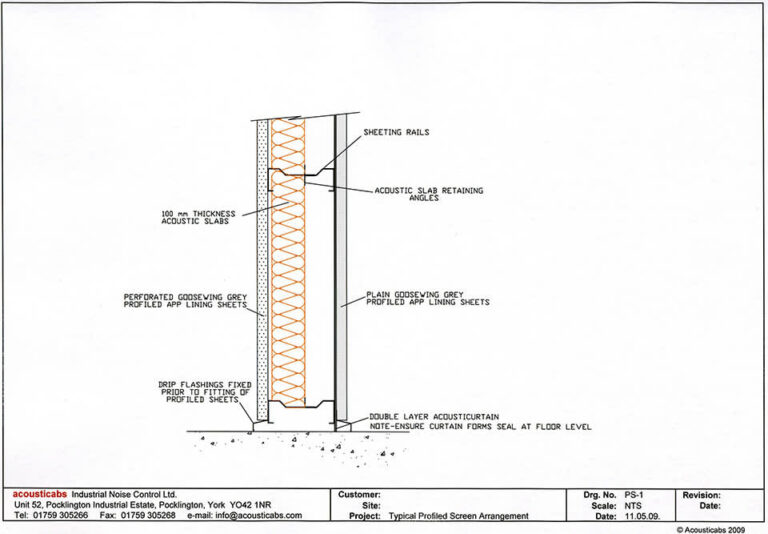 Acoustic Screens and Barriers - Profiled Acoustic Screen - Acousticabs